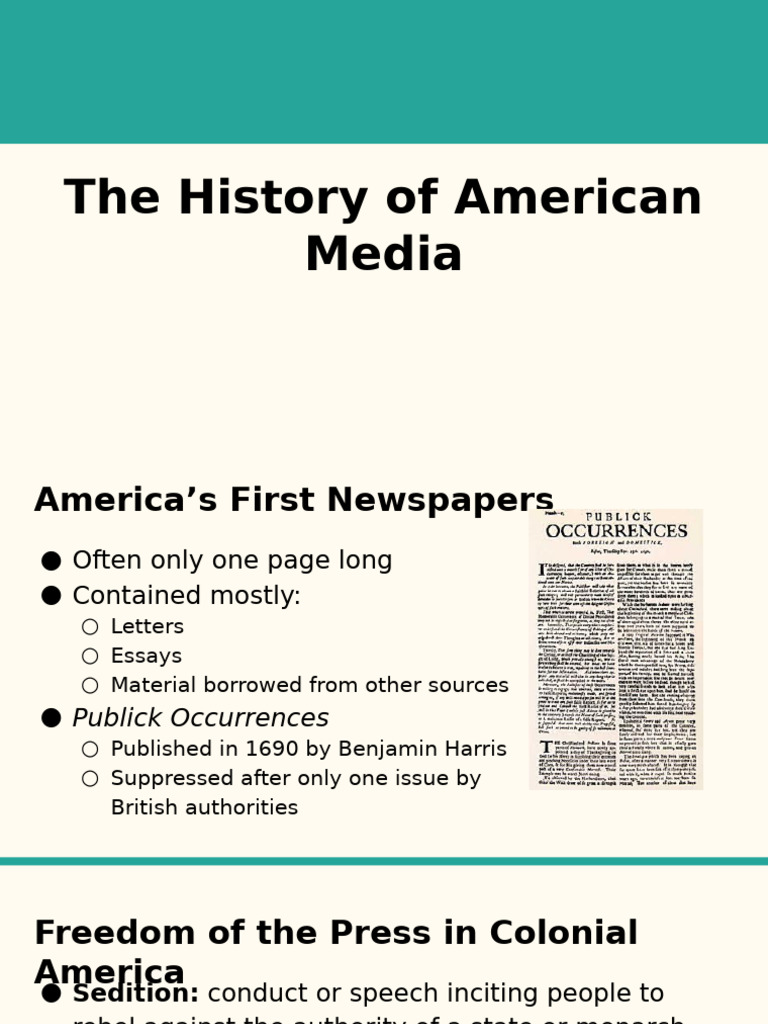 Evolution of American Media History | PDF | Defamation | Politics
