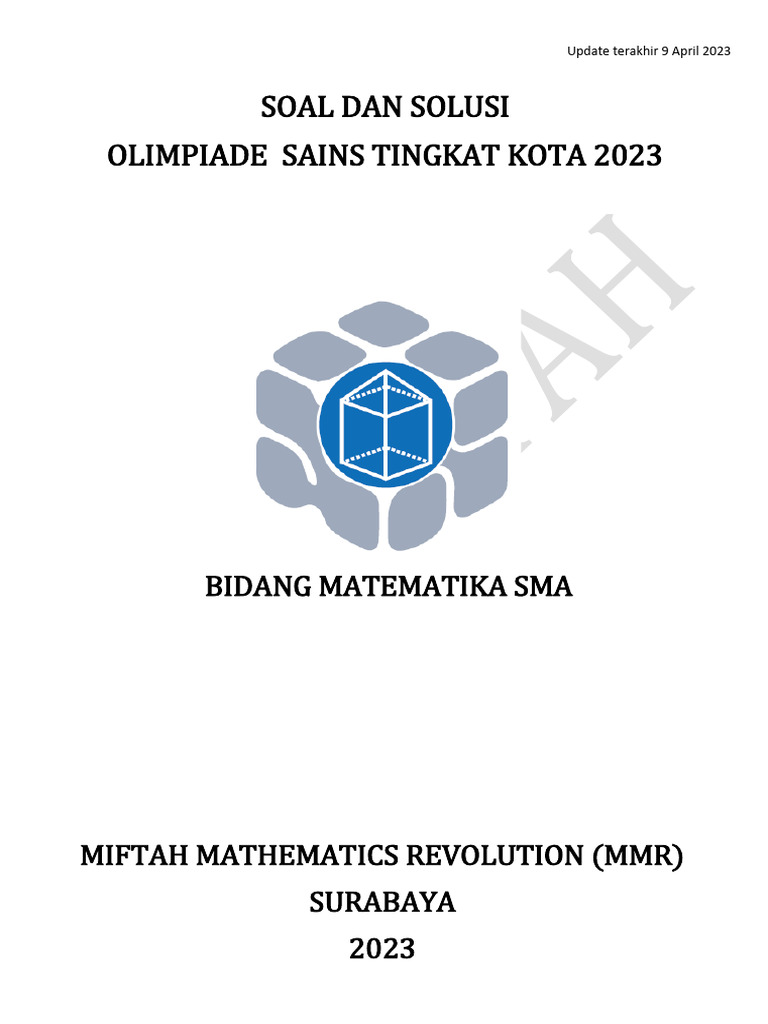 Soal Dan Solusi Osk Sma Tahun 2023 | PDF