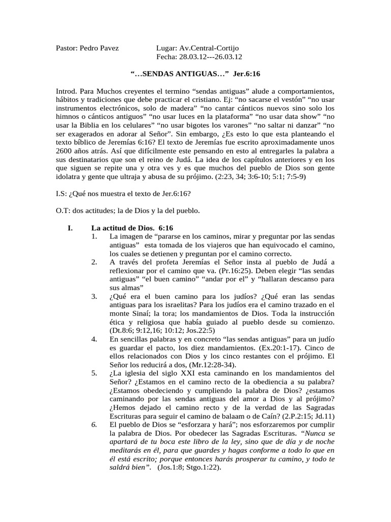 Sendas Antiguas | PDF