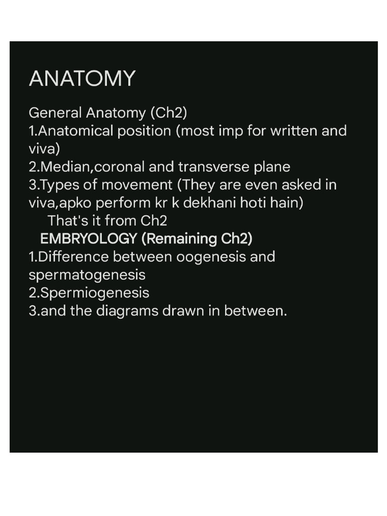 Anatomy (Day2) | PDF