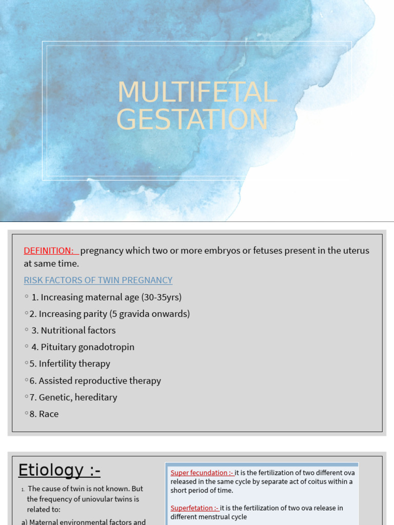 Multifetal Pregnancy - Harika.M | PDF