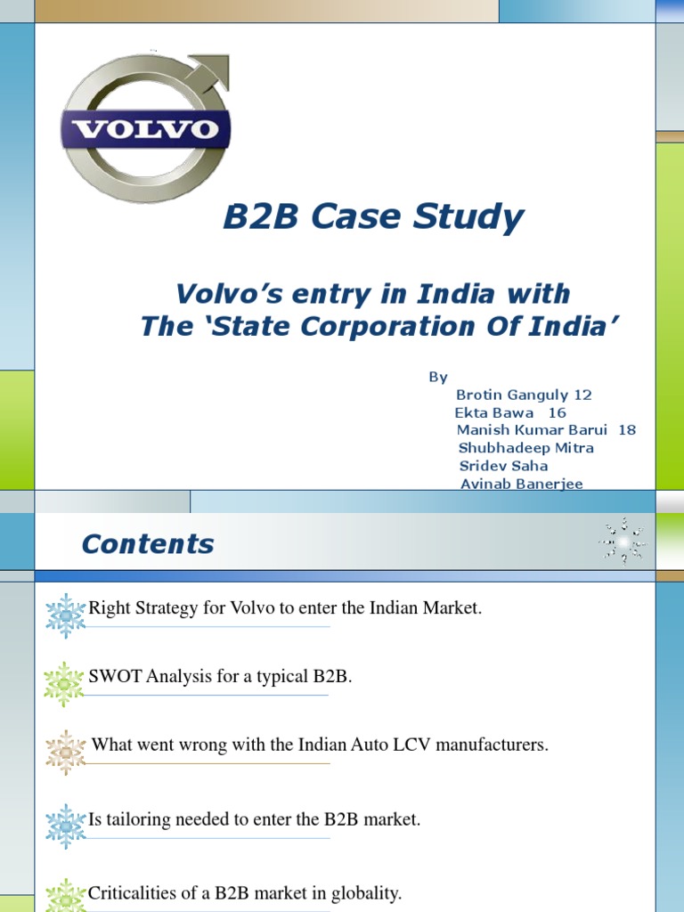 Volvo's B2B Strategy in India | PDF | Bus | Luxury Vehicles