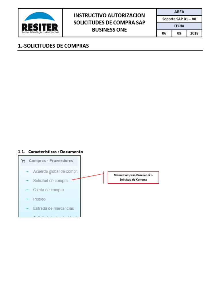 11 Instructivo Compras - Autorizacion de Solicitud de Compra SAP B1 v0 | PDF
