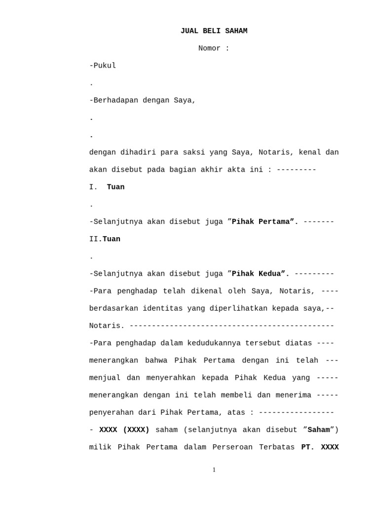 AJB Draft Kosong | PDF