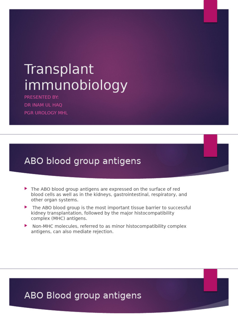 Transplant Immunobiology | PDF