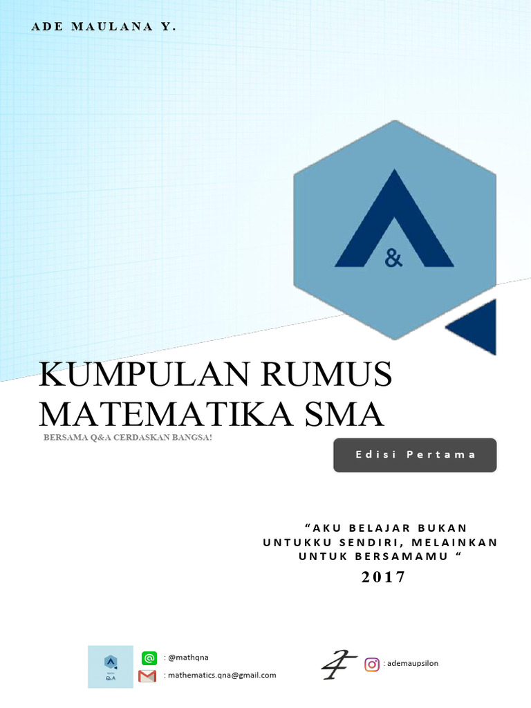 Kumpulan Rumus Matematika Lengkap Pdf