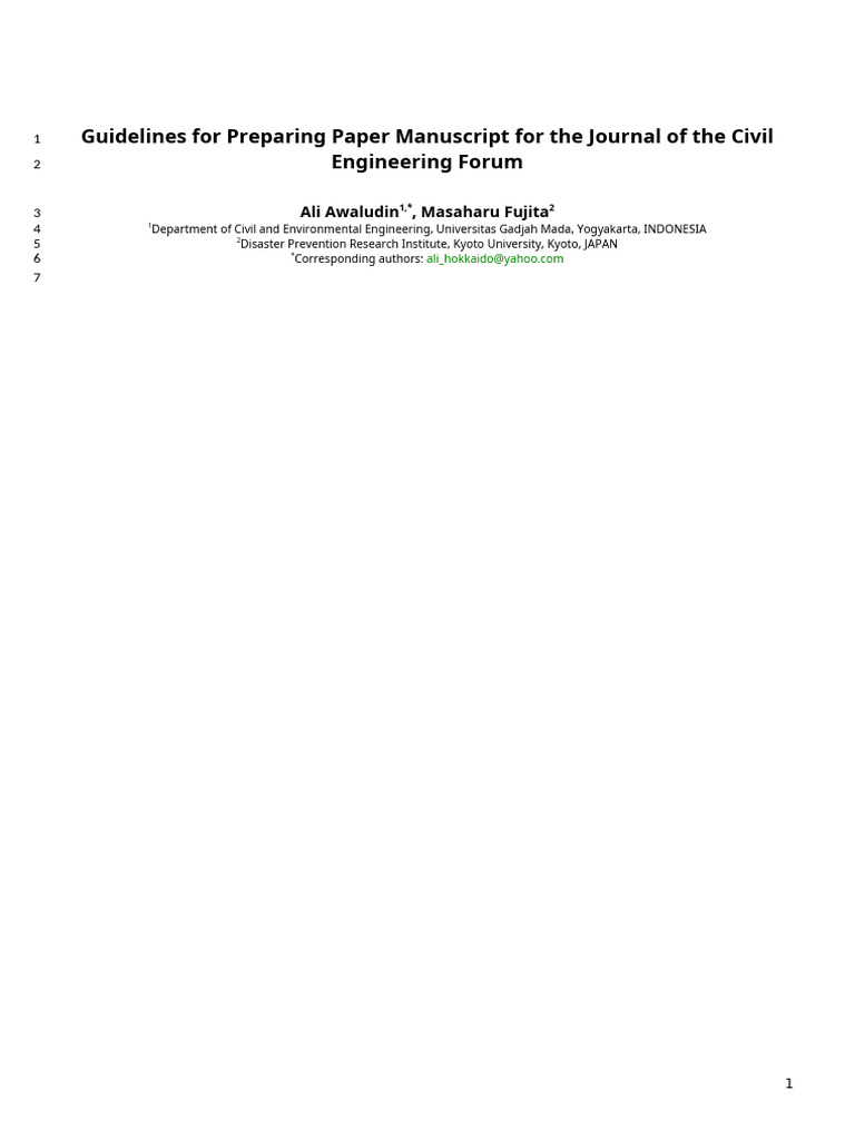 Journal of Civil Engineering Forum New Template 2024 Blind | PDF