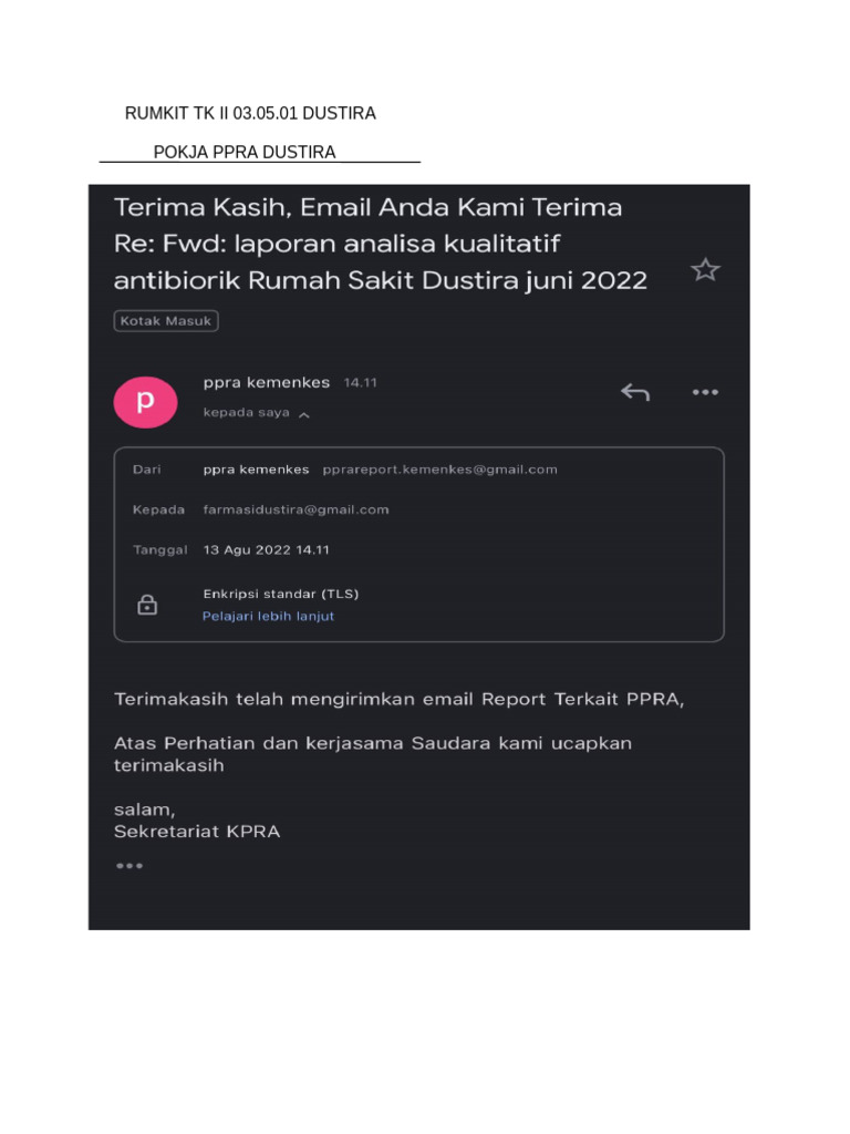 Pkpo - 8.1 - Ep - 1 - Bukti - Laporan - Epo - Ppra | PDF