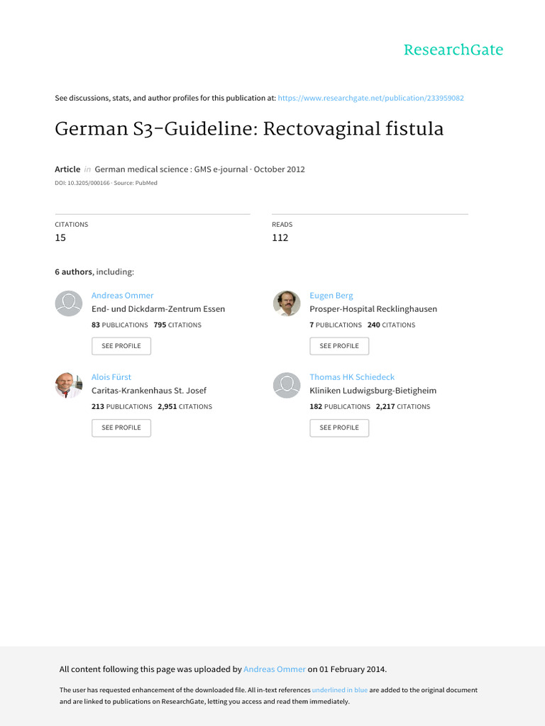 German_S3_Guideline_rectovaginal_fistula | PDF