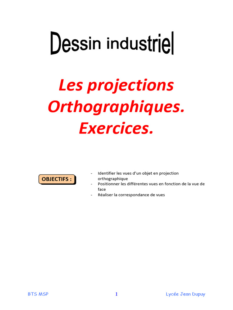 TP Projection exercices dessin | PDF