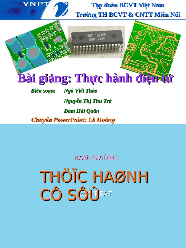 Thuc Hanh Dien Tu Bai 1 Ky Thuat Han 7603 | PDF