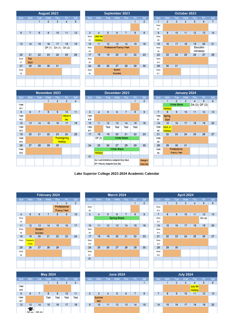 2023 2024 Academic Calendar Block Final | PDF