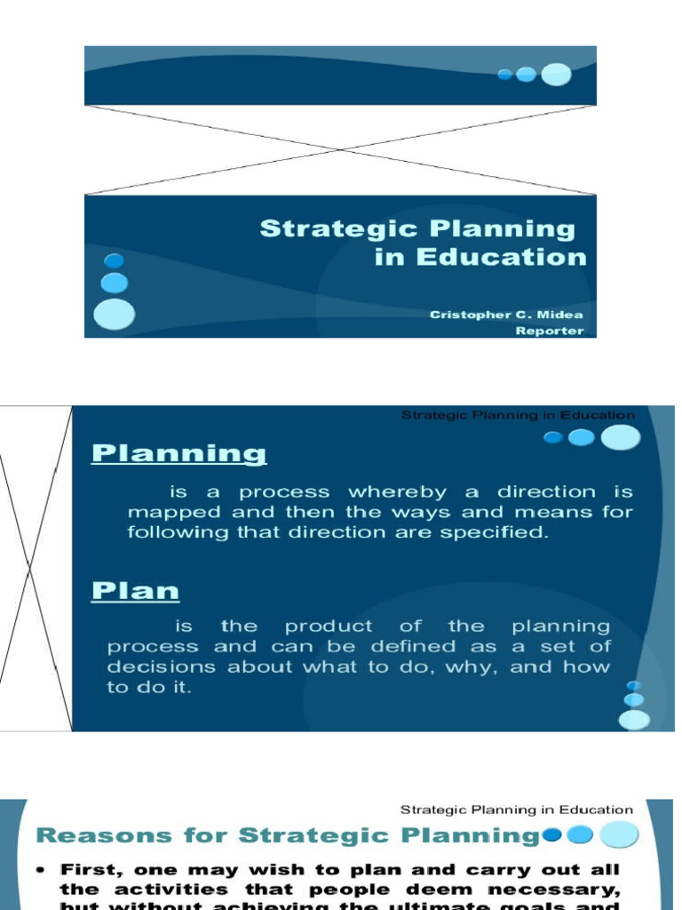 Strategic Planning | PDF