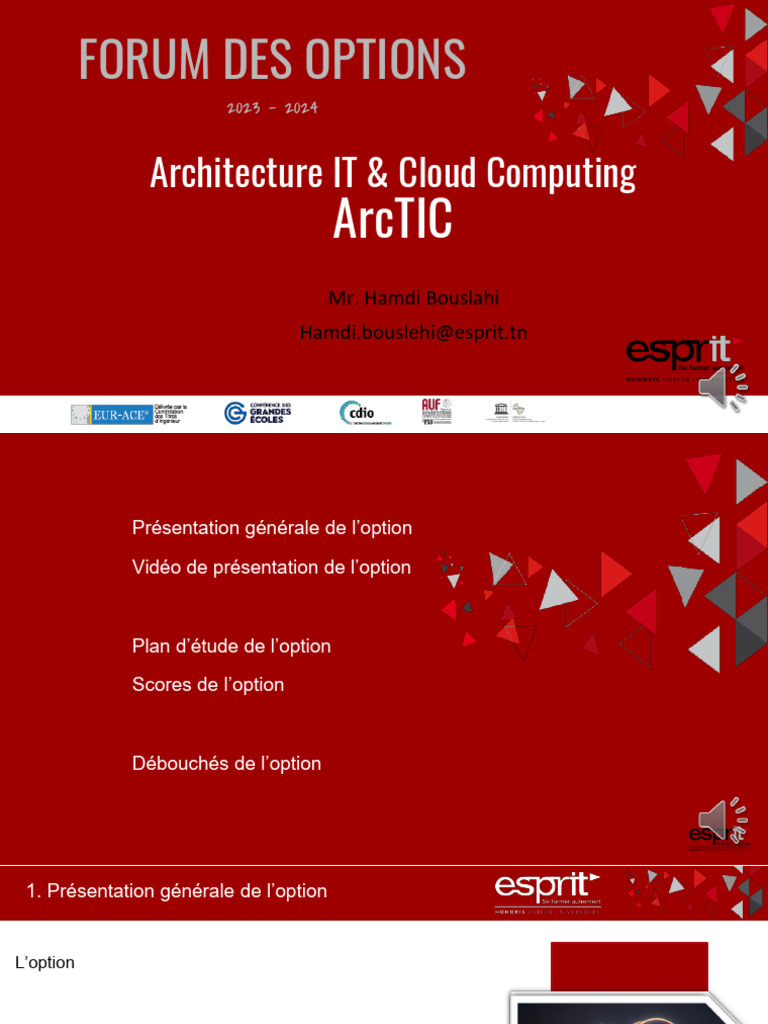 Présentation de L - Option ArcTIC - Forum 2024 | PDF