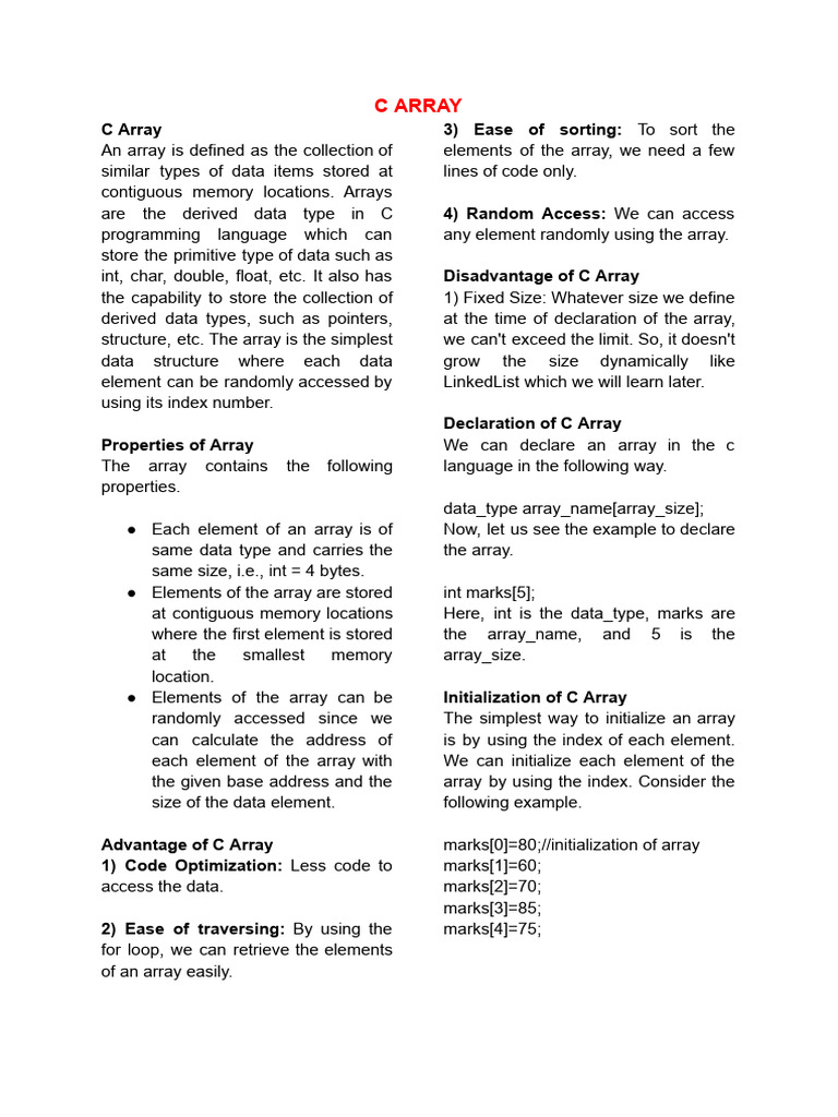 C Array | PDF