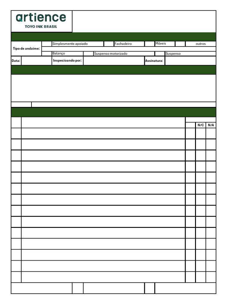 Checklist Andaime | PDF