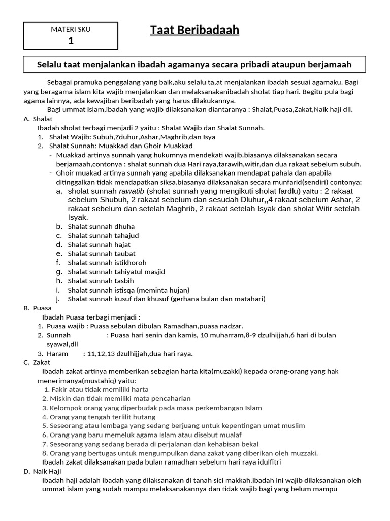 Materi SKU Penggalang Ramu | PDF