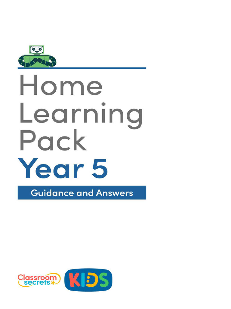 Year 5 Home Learning Pack Guidance and Answers | PDF