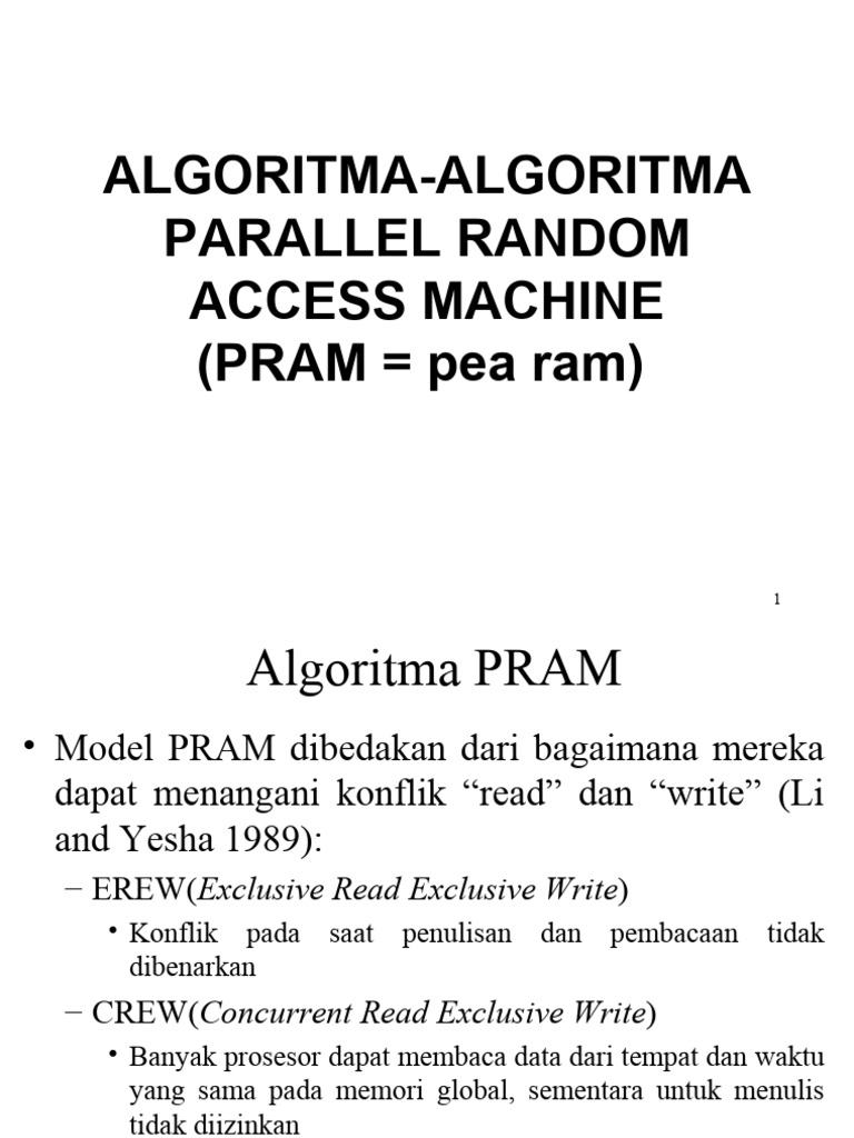 Algoritma Pram | PDF