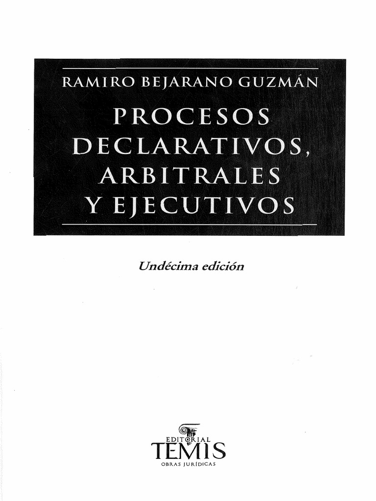 Procesos Declarativos Arbitrales y Ejecutivos Vol10 | PDF