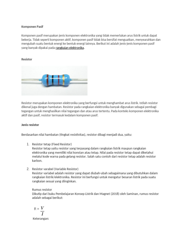 Komponen Pasif | PDF