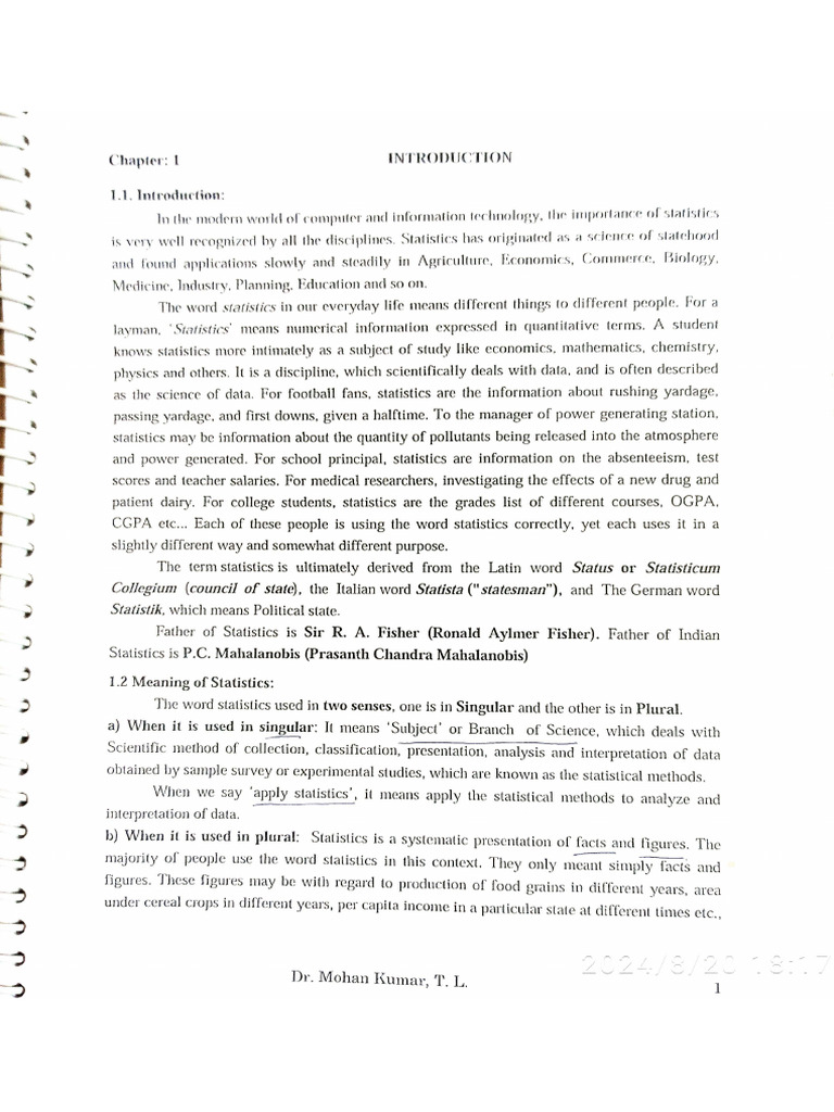 Statistic Introduction Pdf