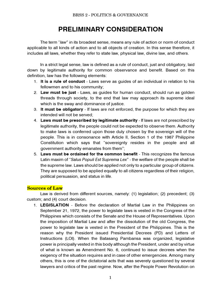Module 0 Preliminary Consideration | PDF