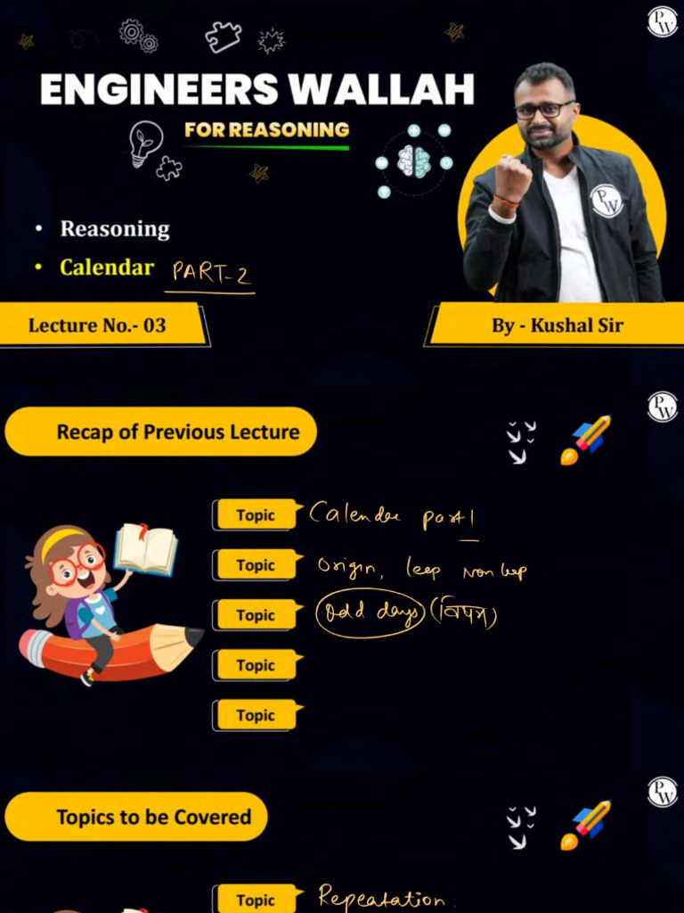 Reasoning 03 - Calender 2 | PDF