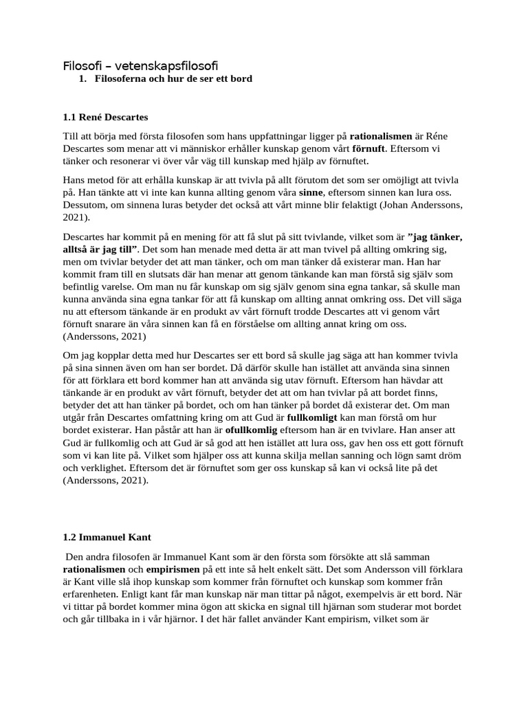 Filosofi - Vetenskapligtfilosofi | PDF