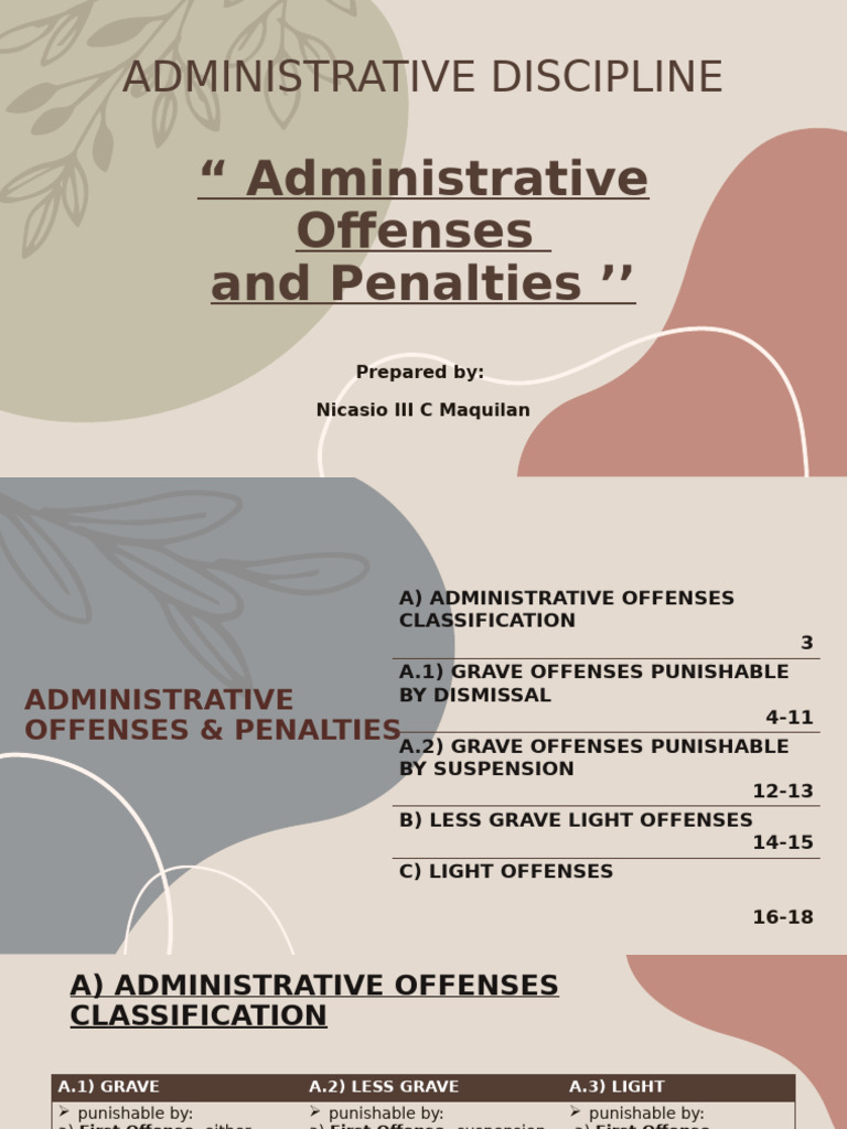 Administrative Discipline | PDF