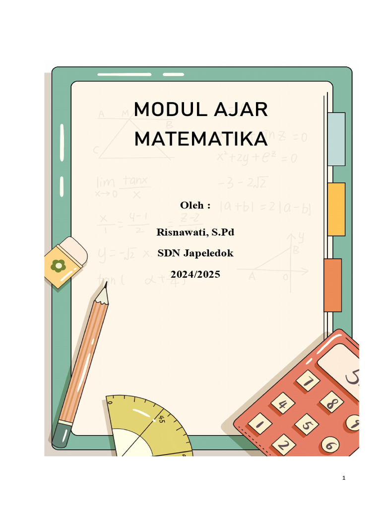 SD Japeledok Math Module | PDF | Career & Growth | Art