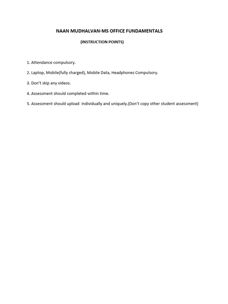 Naan Mudhalvan | PDF