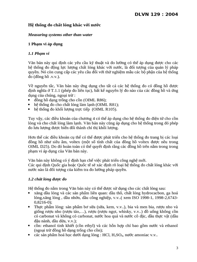 DLVN 129 - 2004 - Yeu Cau KT Do Luong Va Thu Nghiem He Thong Do Chat ...