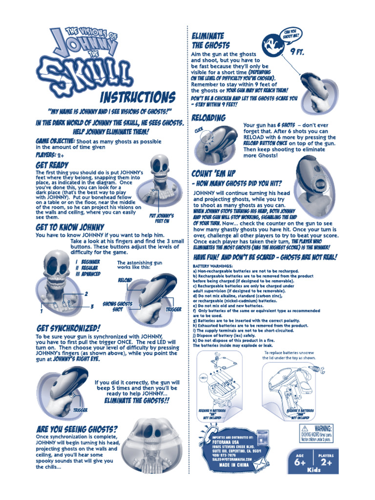 Johnny Skull Instructions | PDF