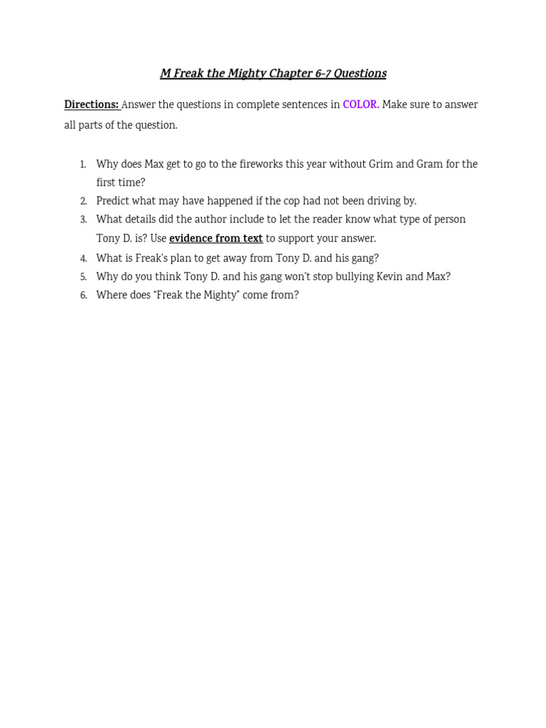 FtM Chapter 6 & 7 | PDF