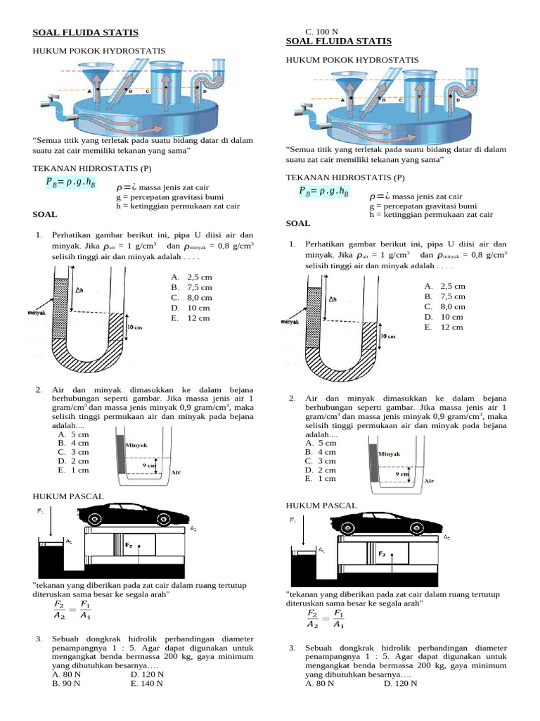 Soal Fluida Statis-21 | PDF