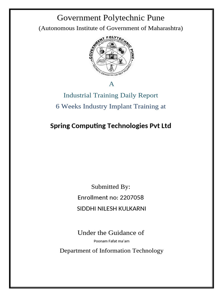 Government Polytechnic Pune | PDF