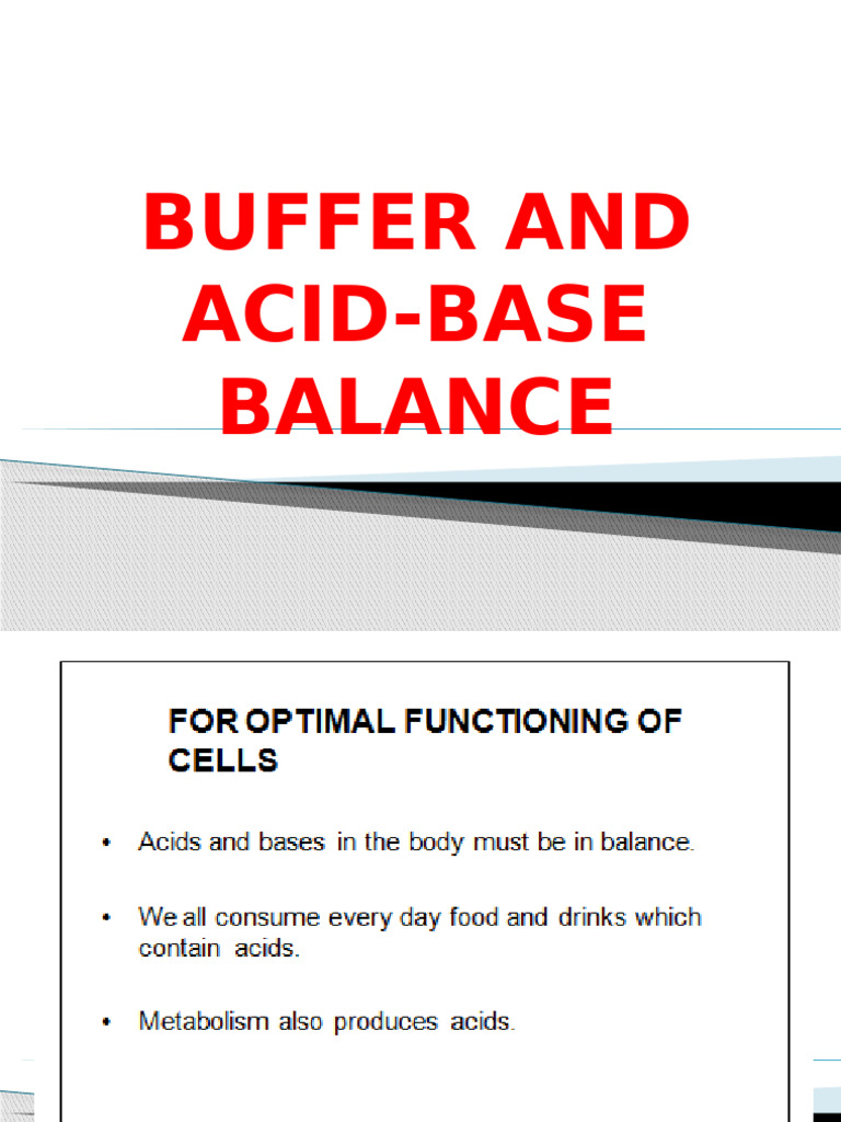 Acid Base Balance | PDF