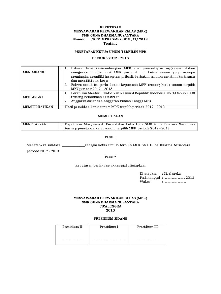 SK MPK 2012-2013 | PDF