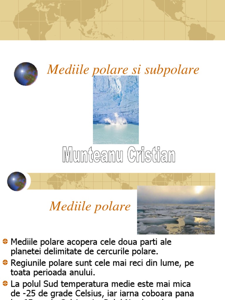 Mediile Polare Si Subpolare | PDF