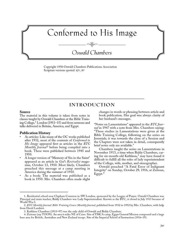 Conformed To His Image | PDF