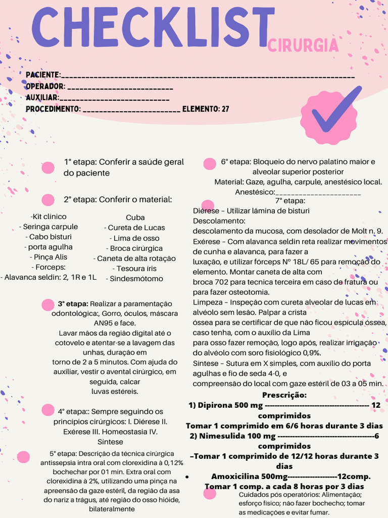 Checklist semana organizada delicado rosa e roxo (2) | PDF