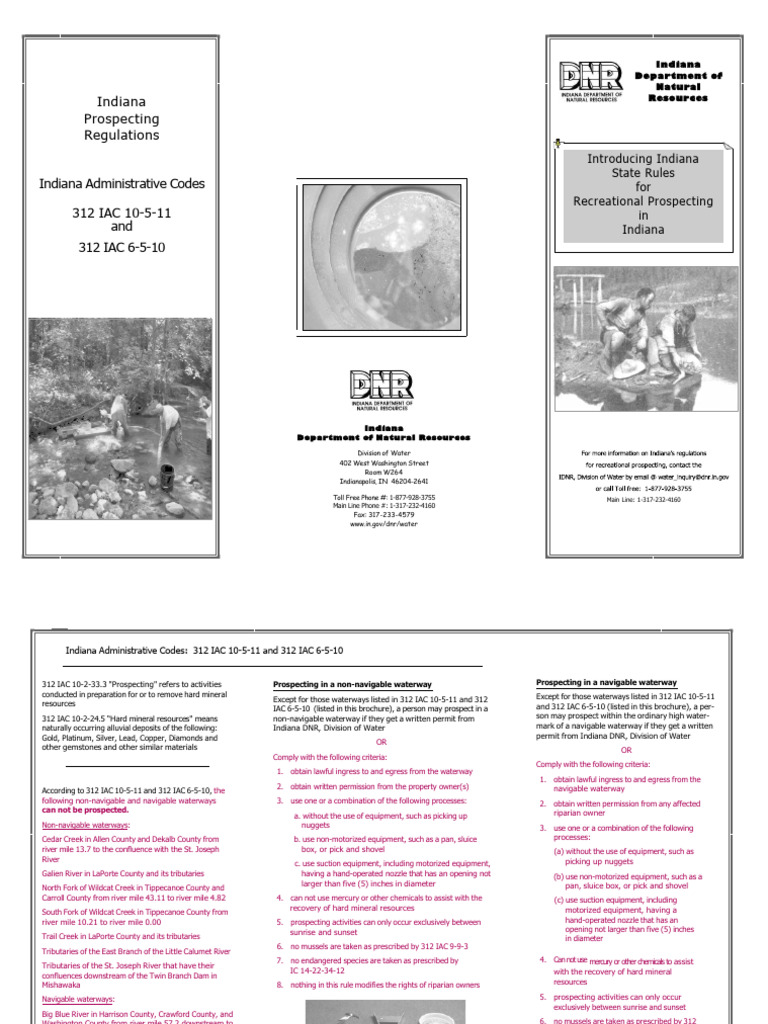 Wa-Gold Prospecting Rules Brochure | PDF