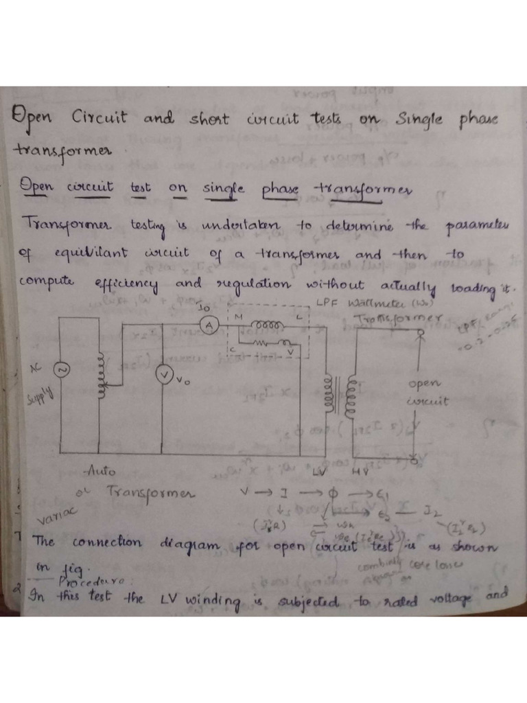 Oc and sc test on transformer_text | PDF