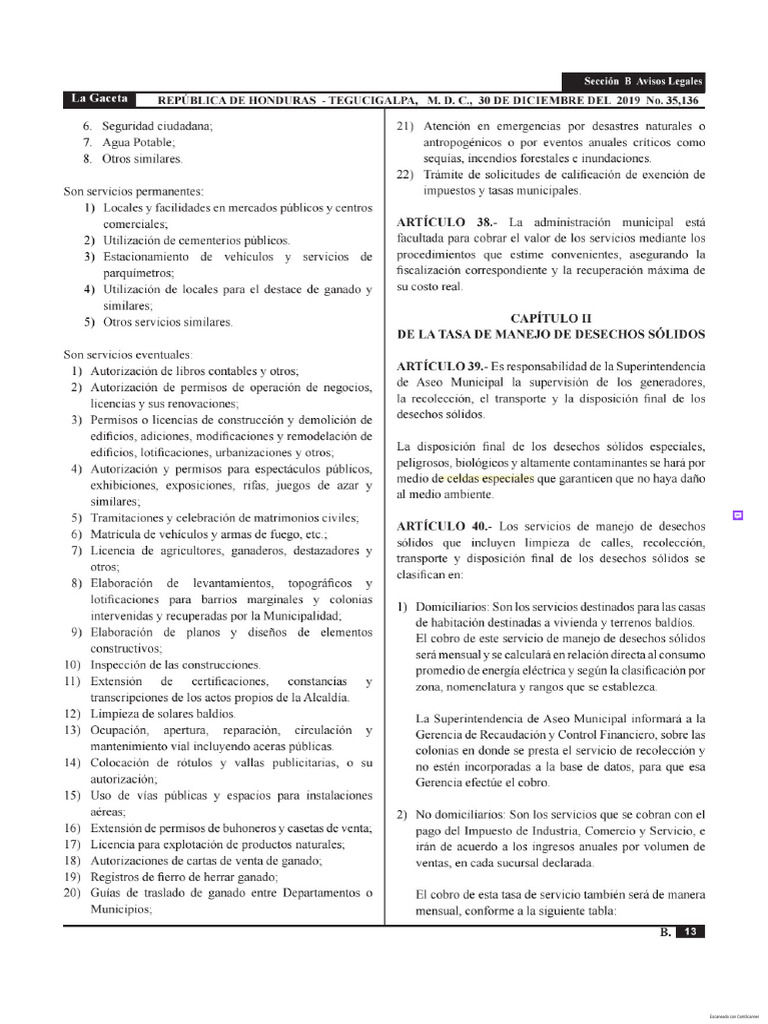 Plan de Arbitrios AMDC-2020 | PDF