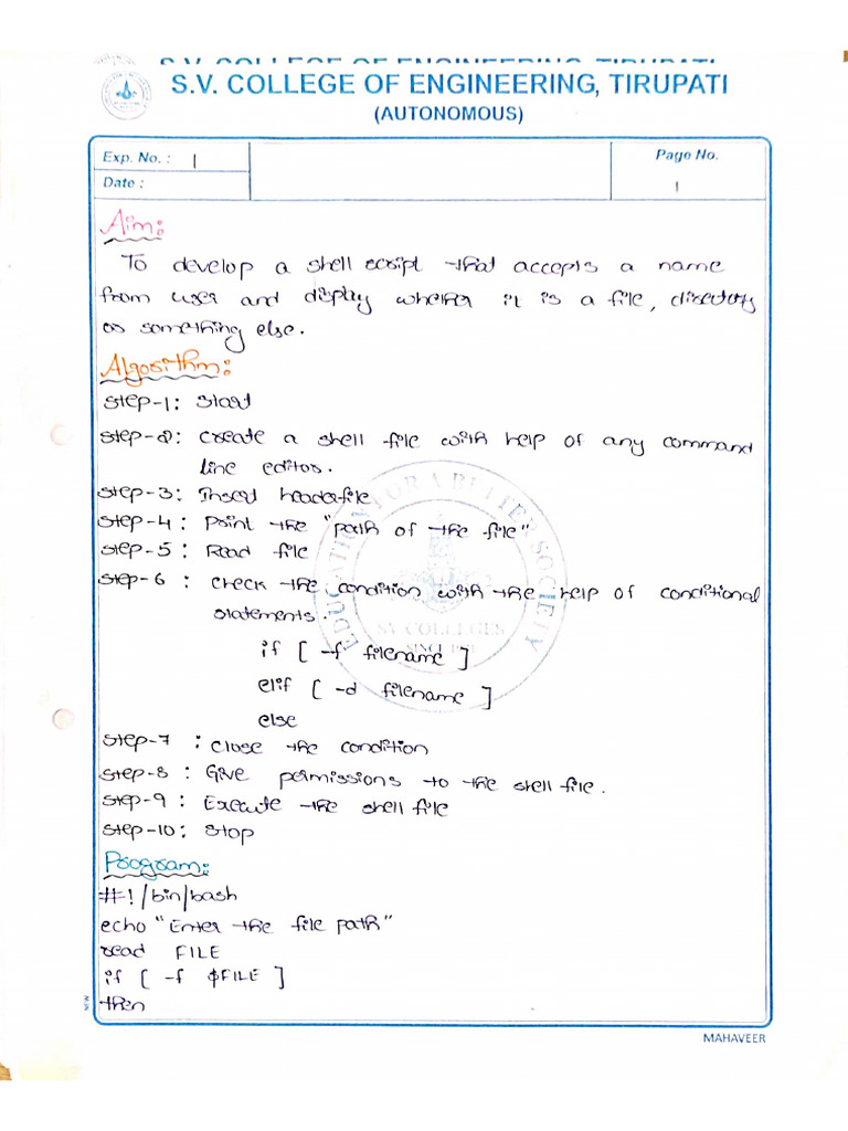 Linux Lab Record | PDF