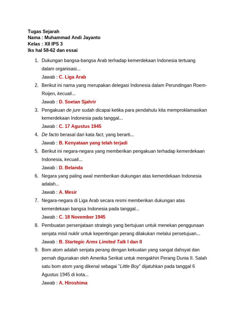 Mohammad Abiyan Attarsyah XII IPS 3 Salinan 2 | PDF