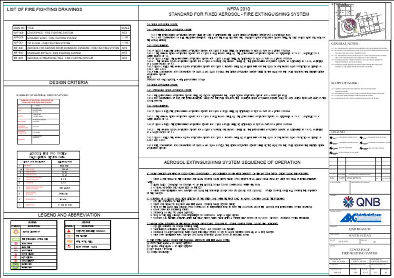 MF-000 Cover Page - Fire Fighting System | PDF