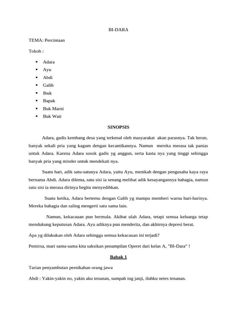 Bi-Dara Babak 2 | PDF