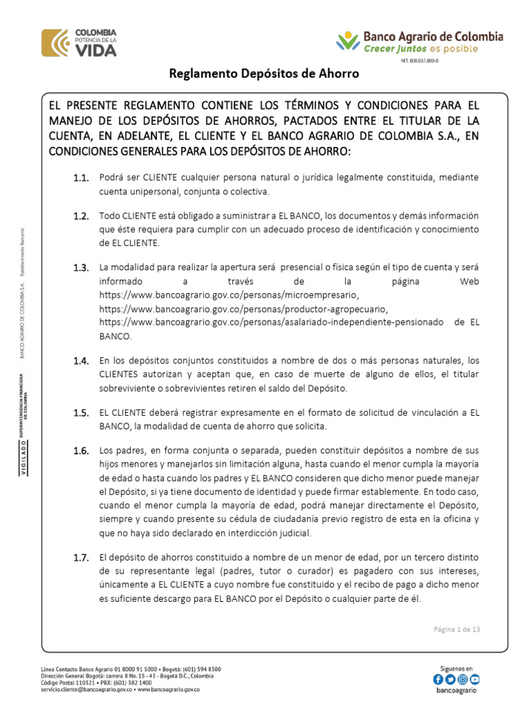 reglamento_depositos_de_ahorro | PDF